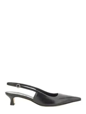 AeydĒ Slingback Pointed-toe Mules - Black