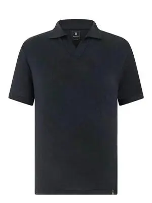 Boggi Milano Open-collar Polo Shirt - Blue