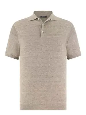 Boggi Milano Button-up Polo Shirt - Neutrals