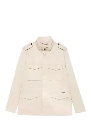MOORER Denver Buttoned Pocketed Jacket - Neutrals
