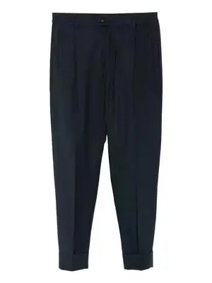 HOSIO Cuffed Tailored Trousers - Blue