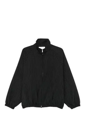 THE FRANKIE SHOP Pinstripe Zip-up Jacket - Black