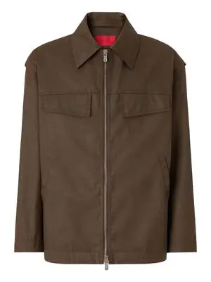 FERRARI Cotton Bomber Jacket - Beige