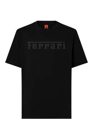 FERRARI Cotton T-shirt - Black