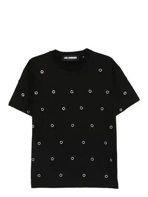 LES HOMMES Crew-neck T-shirt - Black
