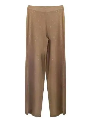 KANGRA Sequin-embellished Trousers - Neutrals