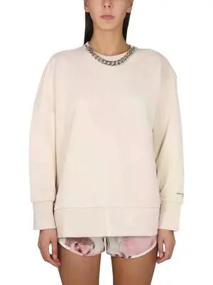 Stella McCartney Chain Falabella Sweatshirt Neutrals