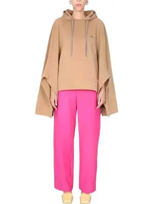 AMBUSH Hooded Poncho With Embroidered Logo - Neutrals