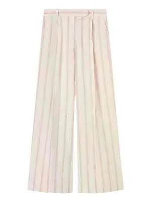 Fedeli Carlo Striped Trousers - White