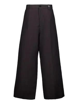 Balenciaga Cotton Large-fit Trousers - Black