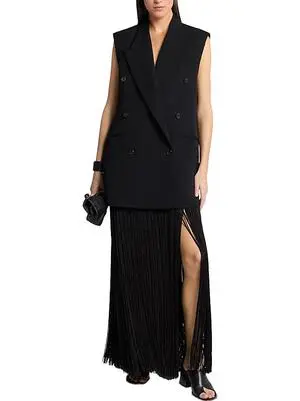 Michael Kors Wool Sleeveless Blazer - Black