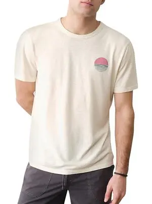 Marine Layer Ocean Sunset Hemp Cotton T-shirt - Whitecap