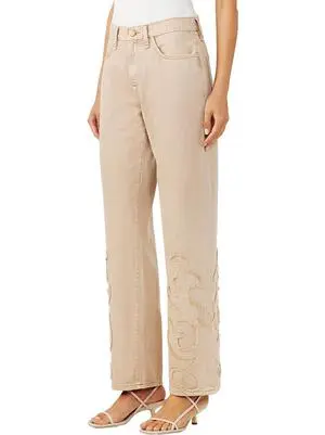TRIARCHY Birkin Mid-rise Straight Jeans - Coco Mousse