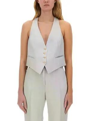 TOM FORD Barathea Silk Gilet - Grey