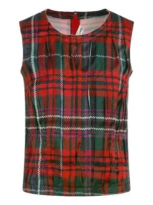 COMME DES GARÇONS Pleated Plaid Vest