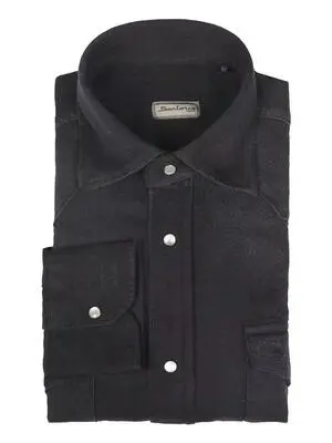 SARTORIO NAPOLI Buttoned Cotton Shirt - Black