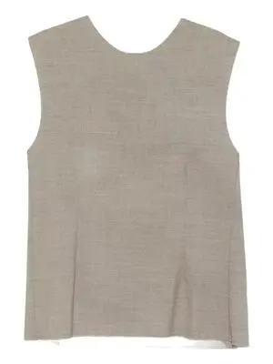 SONIA CARRASCO Raw-hem Vest - Grey