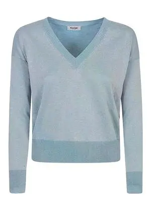 BASE MILANO V-neck Sweater - Blue