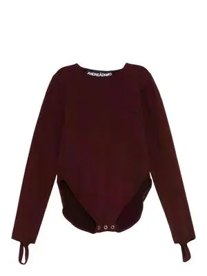 ANDREĀDAMO Logo-patch Bodysuit - Red