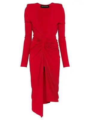 Alexandre Vauthier Knot Detail Midi Dress - Red