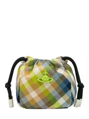 VIVIENNE WESTWOOD Hilary Plaid-pattern Clutch - Neutrals
