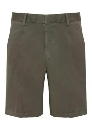 Zegna Belt-loops Linen Chino Shorts - Grey