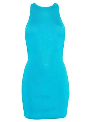 ISA BOULDER Crew-neck Mini Dress - Blue