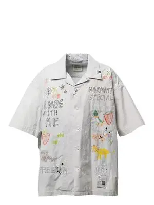 Mihara Yasuhiro Hand Drawing Print Shirt - Grey