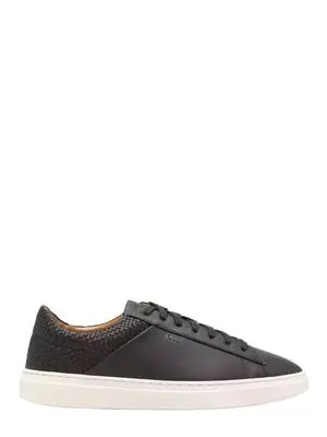 BOSS Low-top Trainers With Woven And Grained Effects - Brown