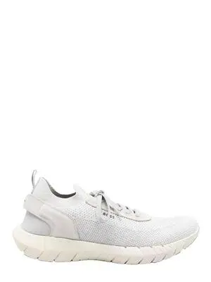 BOSS Motion Sneakers With Knitted Uppers And Leather Trims - Grey