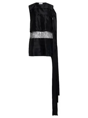 FERRAGAMO Mini Dress With Lace Detail - Black