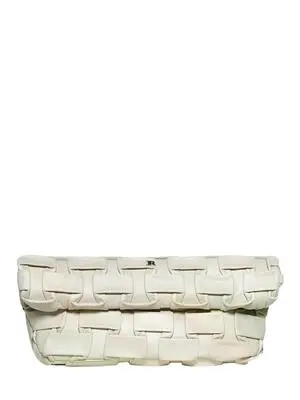 John Richmond Woven Clutch - White