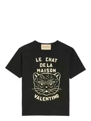 Valentino Garavani Le Chat De La Maison T-shirt - Black