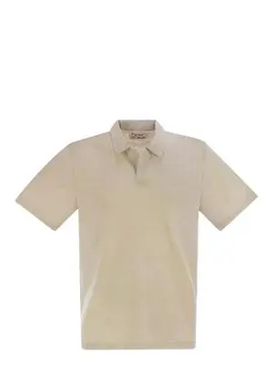 MC2 SAINT BARTH Linen Polo Shirt - Neutrals
