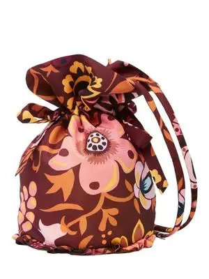 LA DOUBLEJ Ceremony Floral-Print Bucket Bag