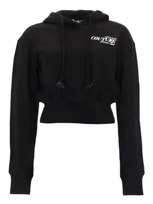 Versace Hooded Cropped Sweater - Black