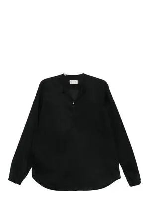 PAURA Euclide Buttoned Long-sleeve Shirt - Black