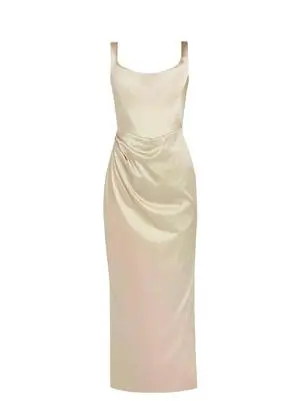 VIVIENNE WESTWOOD Draped Midi Dress - Neutrals