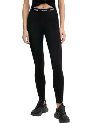 Guess Logo-waistband Leggings Black