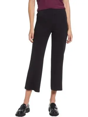 Hue Ponte Crop Flare Leggings - Black