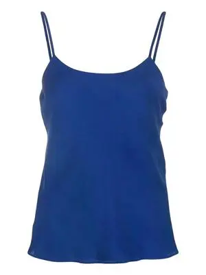 Max Mara Sleeveless Silk Top - Blue