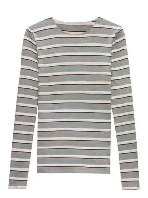 MSGM Striped Long-sleeve Top - Grey