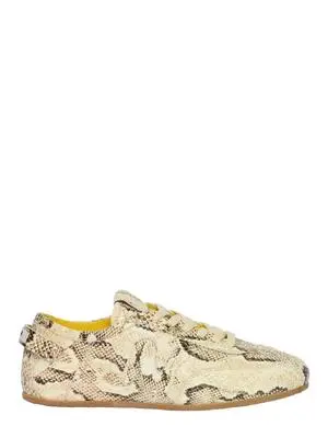 MSGM Snakeskin Lace-up Sneakers - Neutrals