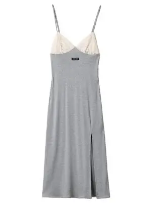 Miu Miu Silk Jersey Dress - Grey