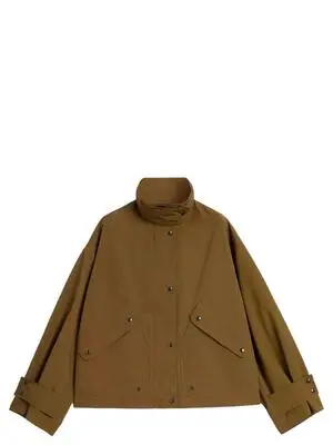 Aspesi High-neck Button-up Jacket - Brown