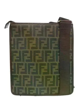 Fendi Zucca Coated Canvas Crossbody Bag - Brown