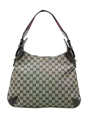 Gucci Gg Canvas Web Horsebit Creole Hobo Bag - Neutrals