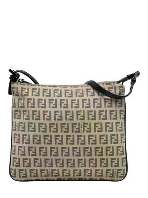 Fendi Zucchino Canvas Crossbody Bag - Neutrals