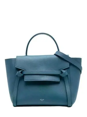 Celine 2017 Micro Grained Calfskin Belt Bag - Blue
