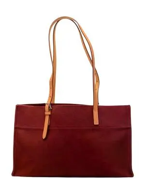 Hermès 2010 Toile Etriviere Elan Tote Bag - Red